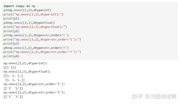 【小白从小学python、c、java】 【python 计算机等级考试二级】 【python 数据分析】 Python创建 全是1”的数组,npones函数 知乎