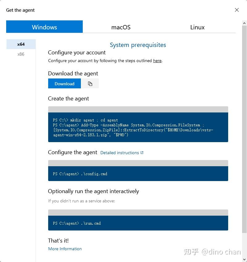 [Azure DevOps] 如何安装并配置 Build Agent - 知乎