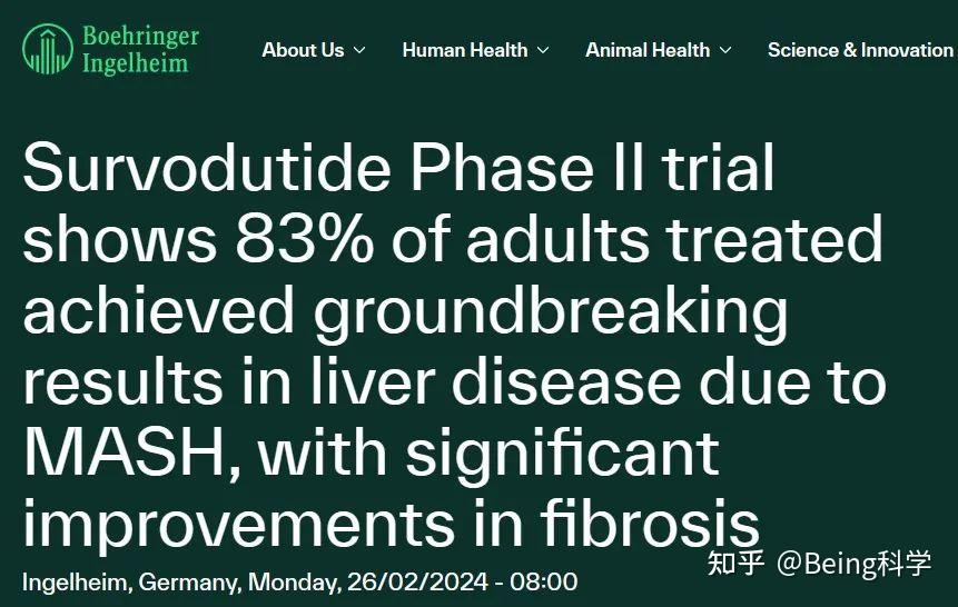 临床进度超礼来！勃林格殷格翰GLP-1R/GCGR激动剂MASH II期研究成功 - 知乎