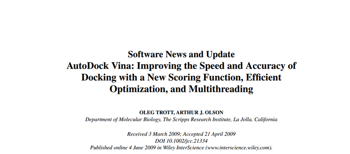 2009-Software News and Update AutoDock Vina - 知乎