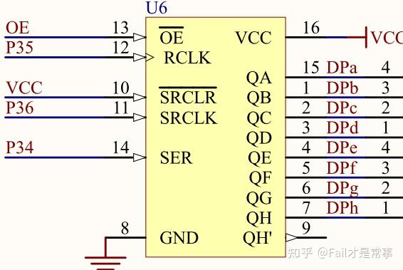 07_IO扩展(串转并)-74HC595_51单片机入门 - 知乎