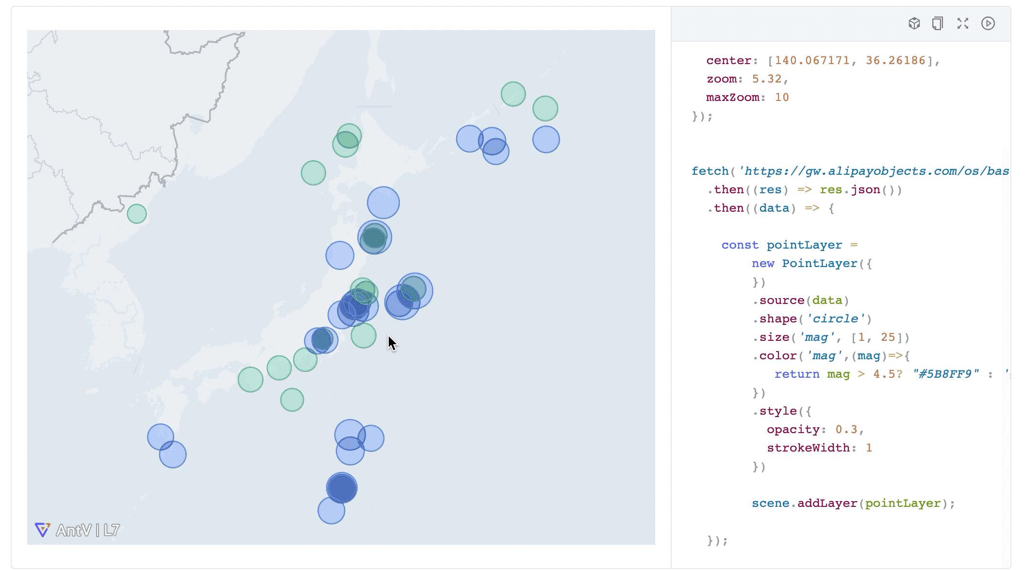 地理可视化就这么简单、酷炫，蚂蚁金服AntV 空间数据可视化引擎 L72.0发布 - 知乎