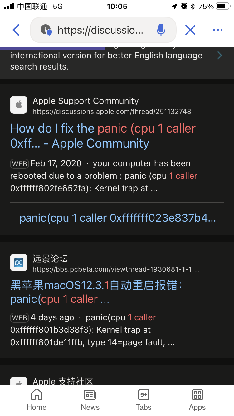 苹果出现cpu 1 caller 0xfffffff01e3f8330代码重启了是什么故障? - 知乎