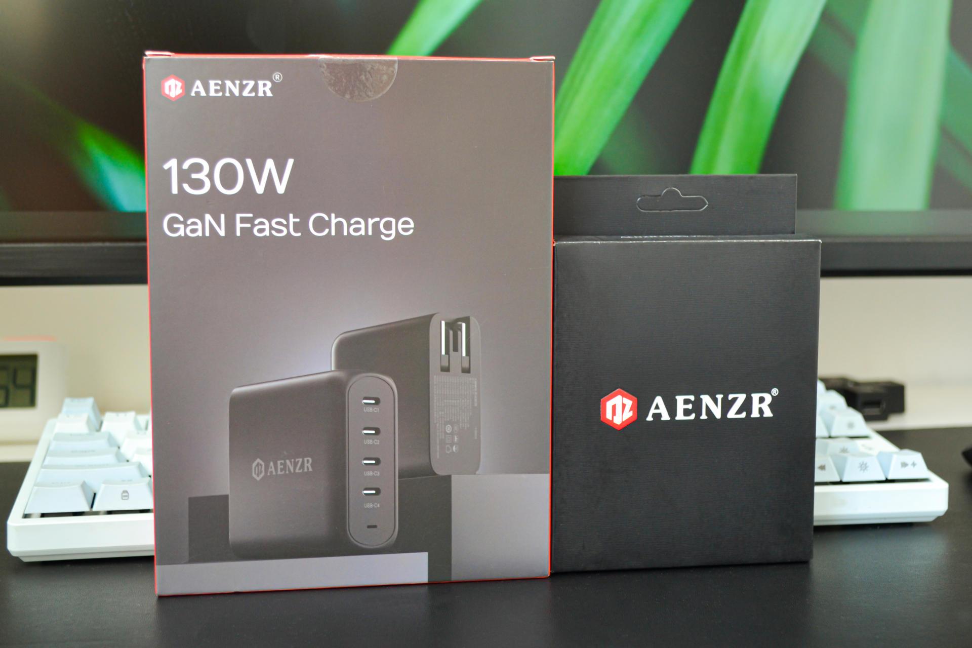 桌搭布局合理化 四孔AENZR恩泽氮化镓充电器 130W功率解决大问题 - 知乎