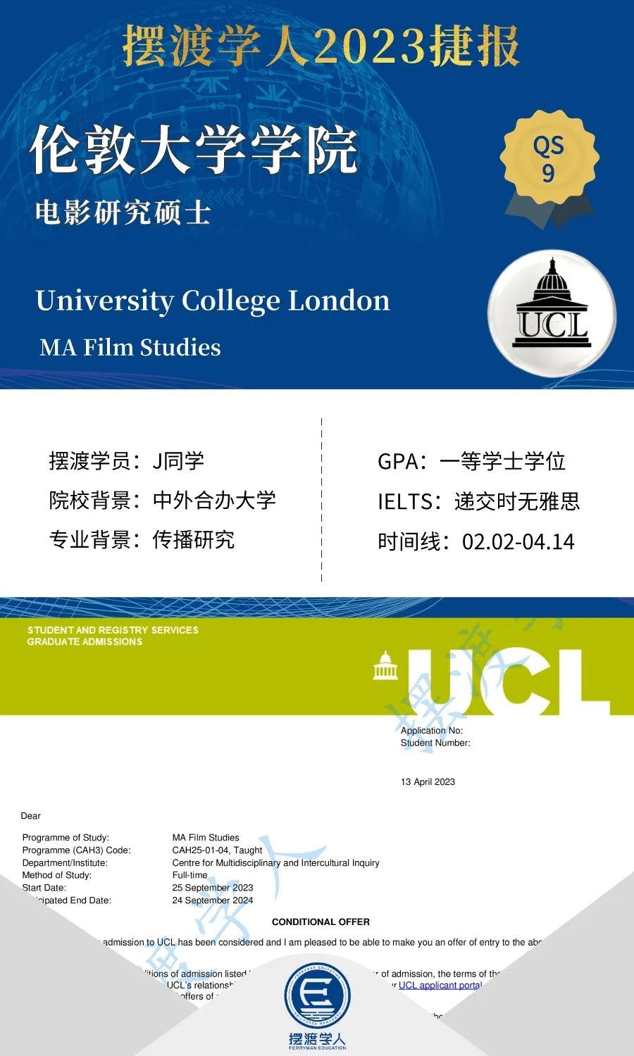 23fall录取捷报 | 伦敦大学学院（UCL）电影研究硕士：电影中的性别关系和酷儿的电影表征MA Film Studies - 知乎