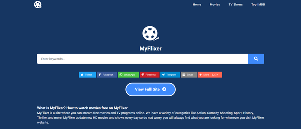 国外免费高清流媒体平台—MyFlixer - 知乎
