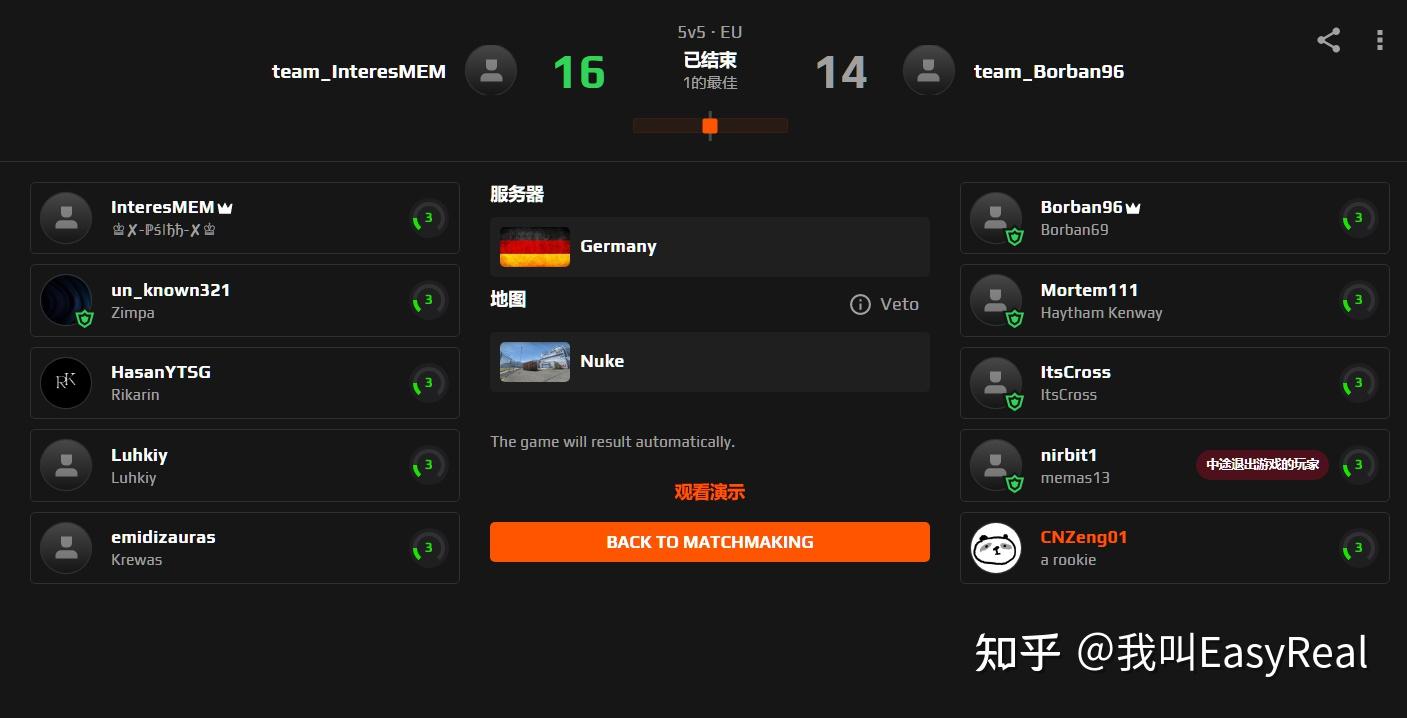 CSGO中Faceit各分段分别对应5E和官匹中的哪些？ - 知乎