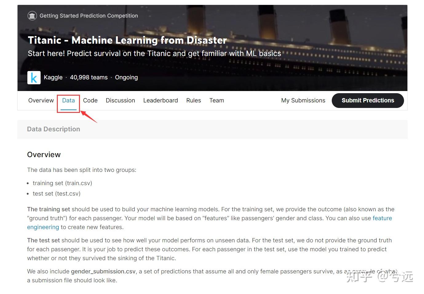 和你一起成长的Kaggle——基本使用篇二 - 知乎
