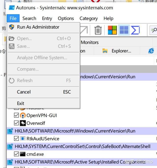 神器！如何通过微软官方工具集Sysinternals Suite完成所有入侵检查！ - 知乎