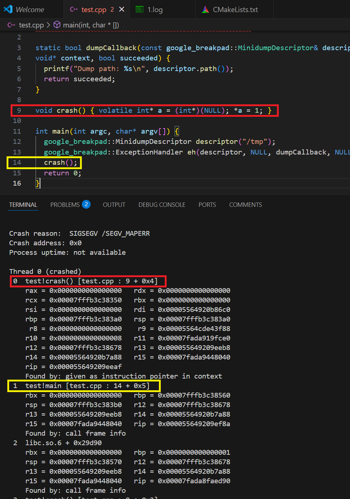 使用 breakpad 抓 minidump 的最简工程 - 知乎