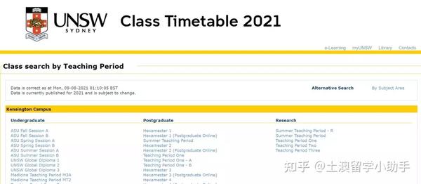 新南威尔士大学｜选课教程+Waiting List 全方位分析 - 知乎