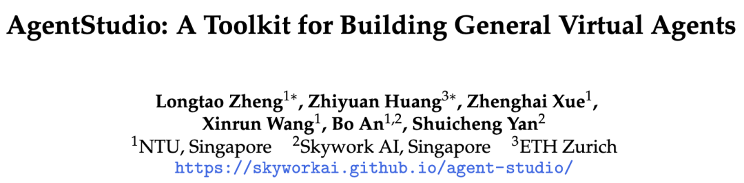 联合国际顶尖高校，昆仑万维开源数字智能体研发工具包AgentStudio - 知乎
