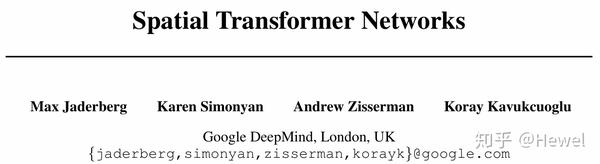 Spatial Transformer Networks解读 知乎