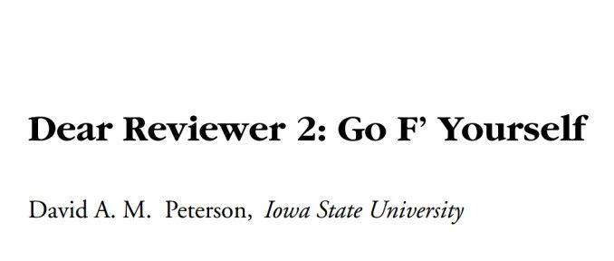 亲爱的Reviewer #2：Go F’ Yourself！ - 知乎