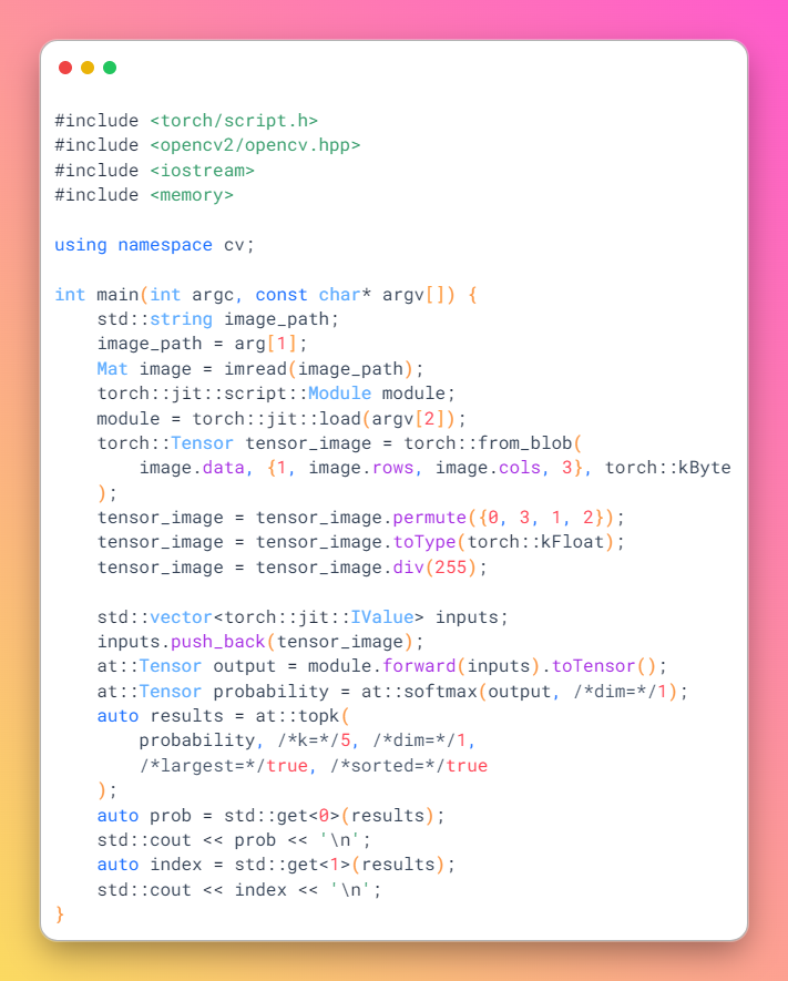 pytorch怎么使用c++调用部署模型？