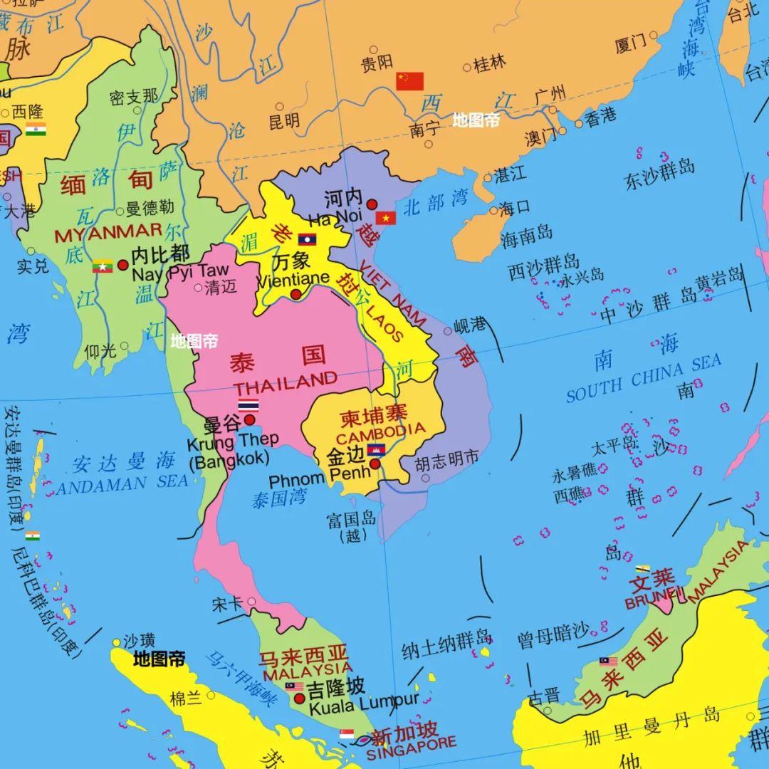 中南半岛有哪7个国家 看地图一目了然 知乎