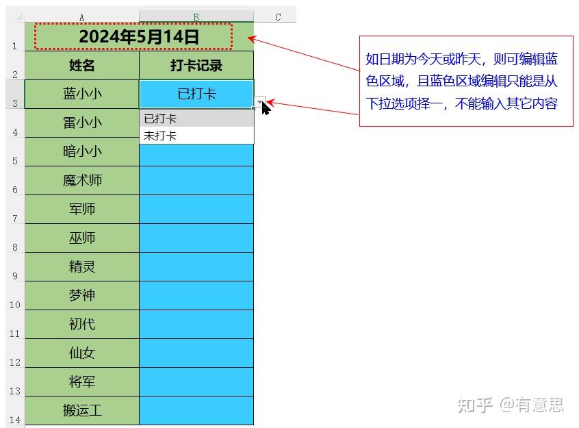 Excel数据验证 带条件的下拉菜单 知乎