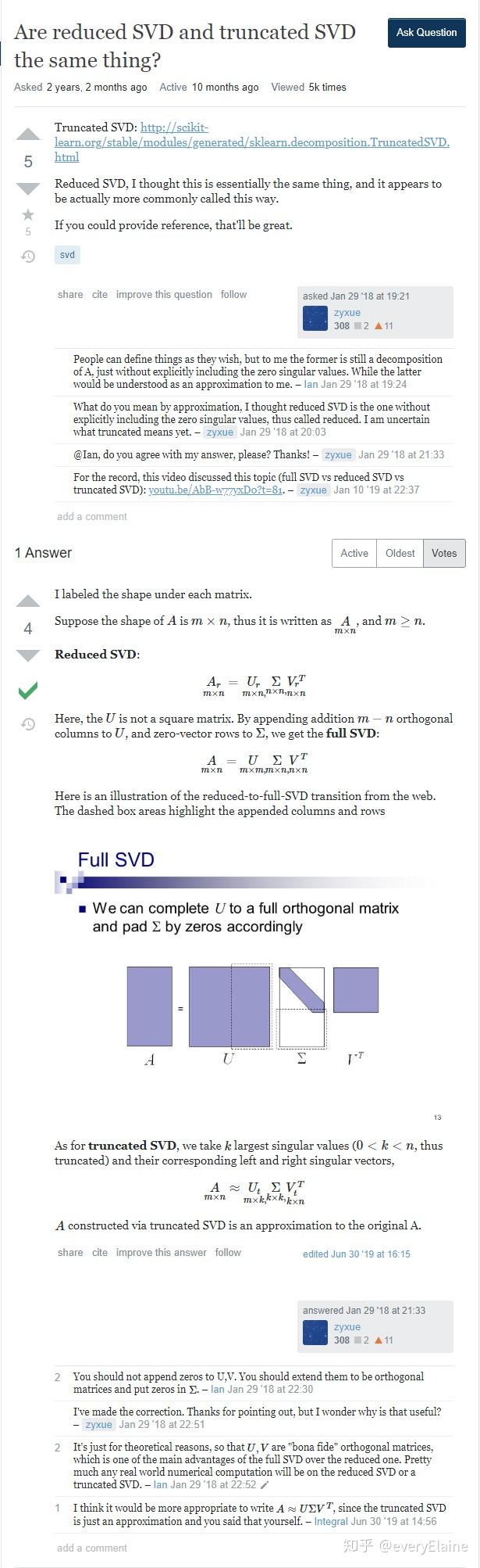 奇异值分解：reduced SVD、truncated SVD and full SVD. - 知乎