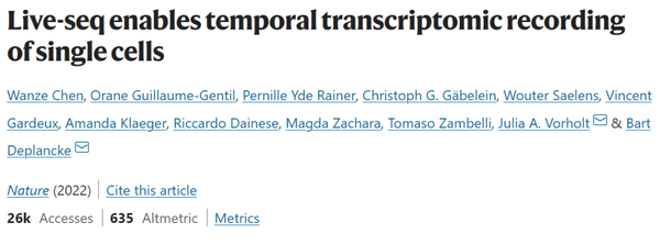 Nature | Live-seq实现单细胞时间转录组记录 - 知乎