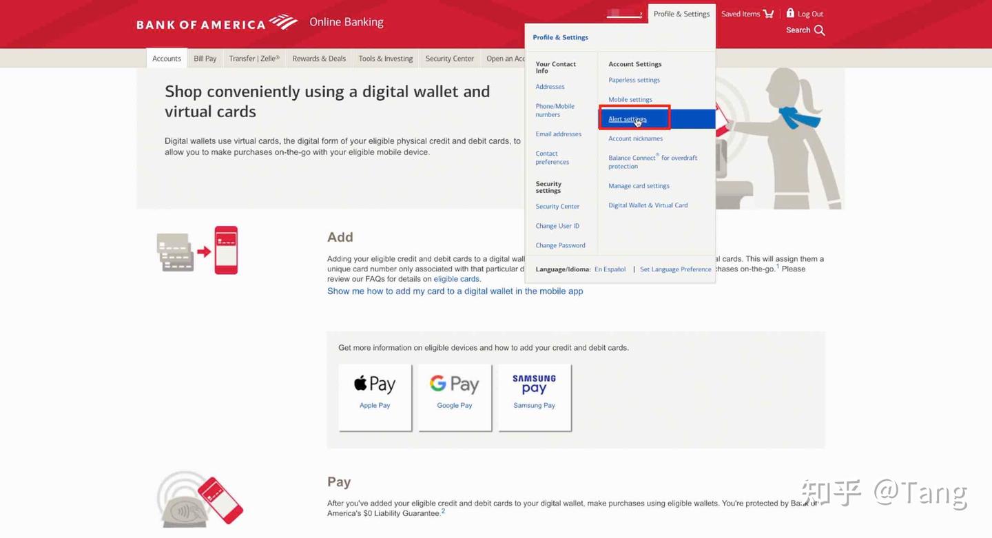 BOA美国银行使用教程，修改密码/地址，Zelle注册/转账教程 - 知乎