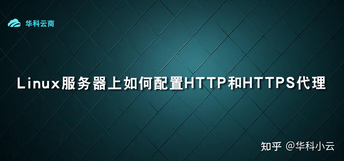 Linux服务器上如何配置HTTP和HTTPS代理 - 知乎