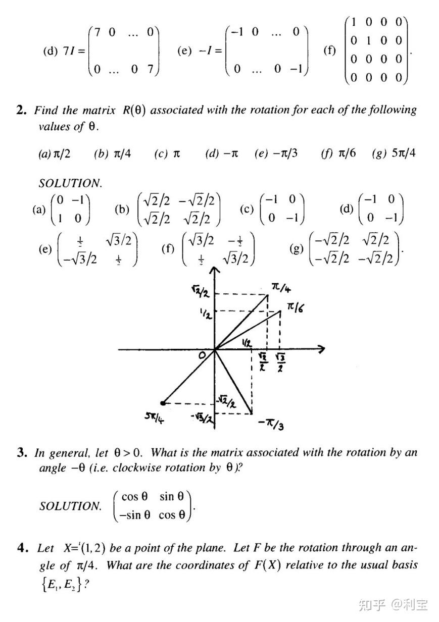 Linear Algebra serge lang 第四章答案 - 知乎