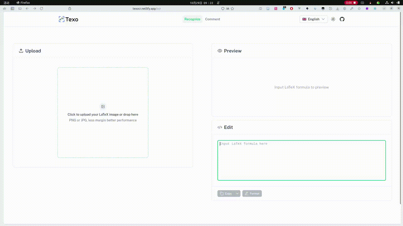Texo：Mathpix/SimpleTex开源平替，纯前端超轻量LaTeX公式识别工具，免费开源，打开网页即可使用，调用本地算力，无需GPU ...