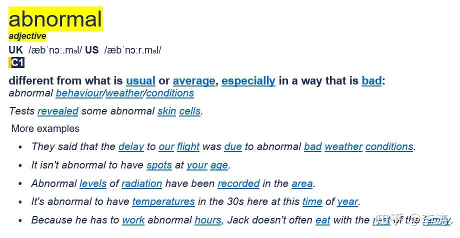 abnormal & abnormality & anomaly 区别？ - 知乎