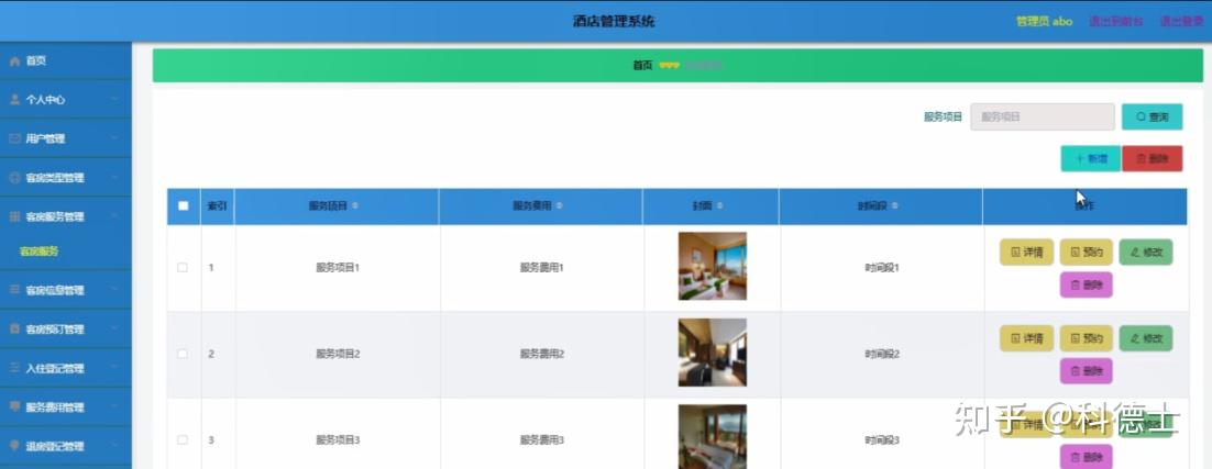 基于springboot的 酒店管理系统”的设计与实现（源码数据库文档ppt 知乎