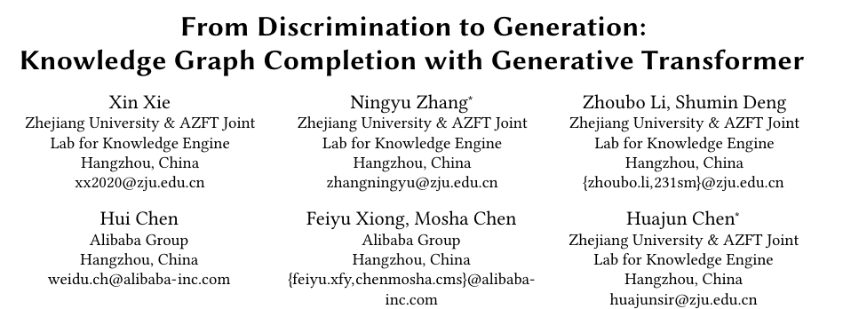 From Discrimination to Generation: Knowledge Graph Completion with Generative Transformer 阅读笔记。 - 知乎
