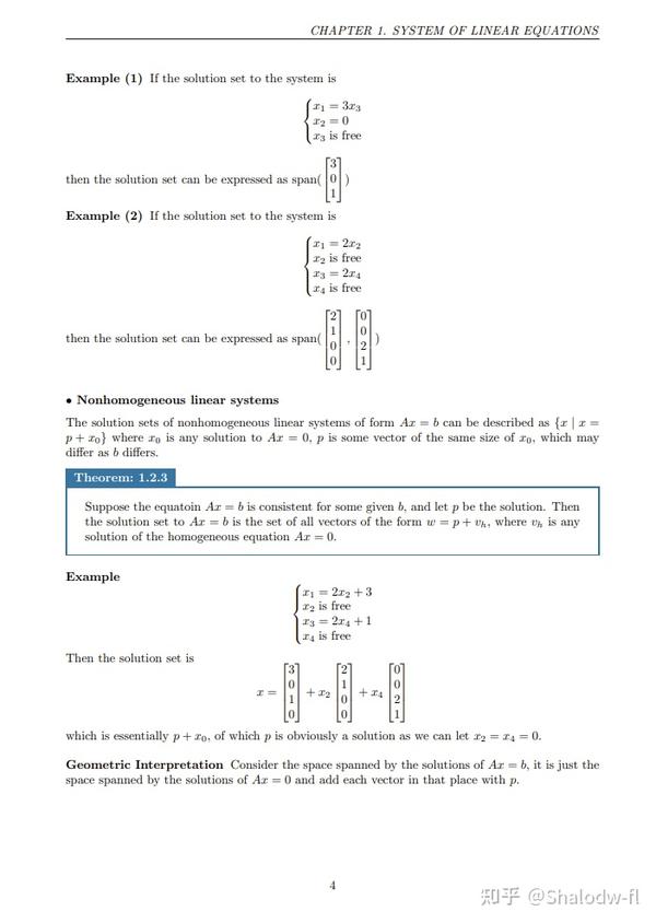 Chapter 1 Linear Equations In Linear Algebra Chapter 1 Linear Equations In Linear Algebra