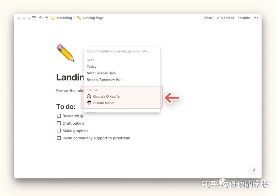 【Notion教程】Notion @-mentions 提醒与@- 提及 - 知乎
