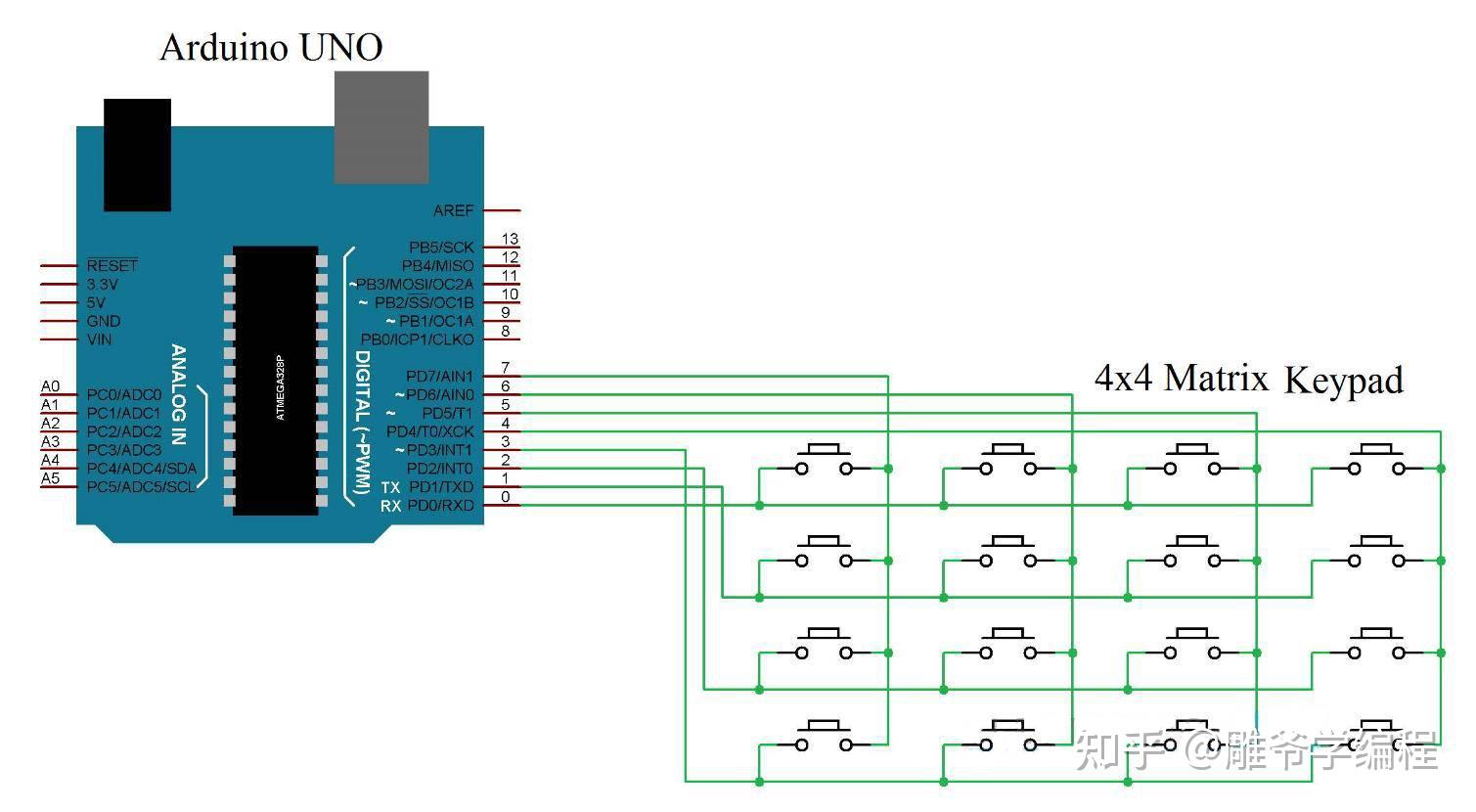 【雕爷学编程】Arduino动手做（131）---跑马灯矩阵键盘模块 - 知乎