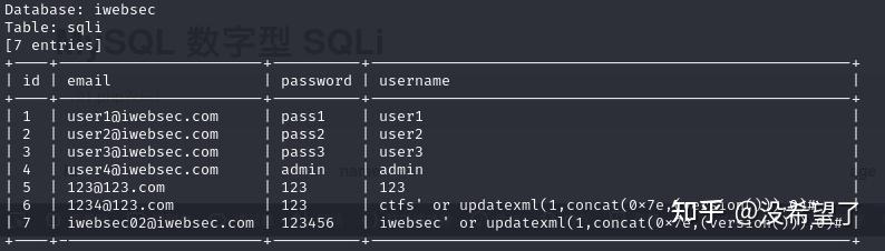 结合iwebsec学习使用sqlmap - 知乎