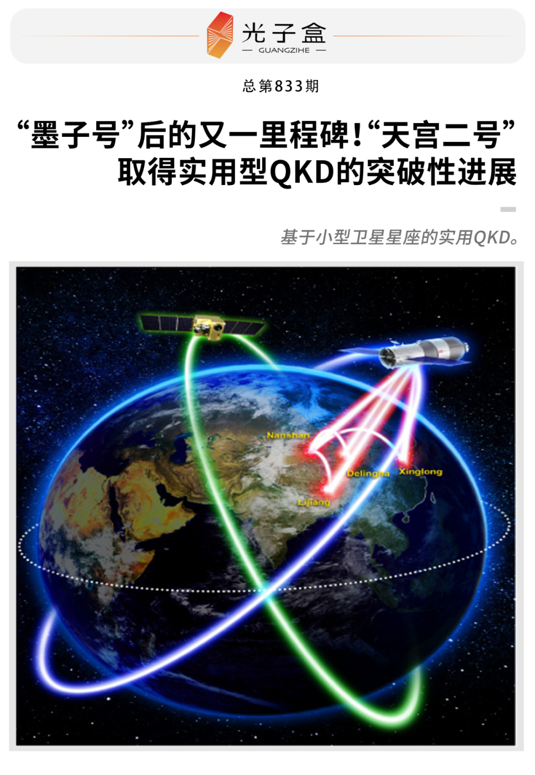 “墨子号”后的又一里程碑！“天宫二号”取得实用型QKD的突破性进展 - 知乎