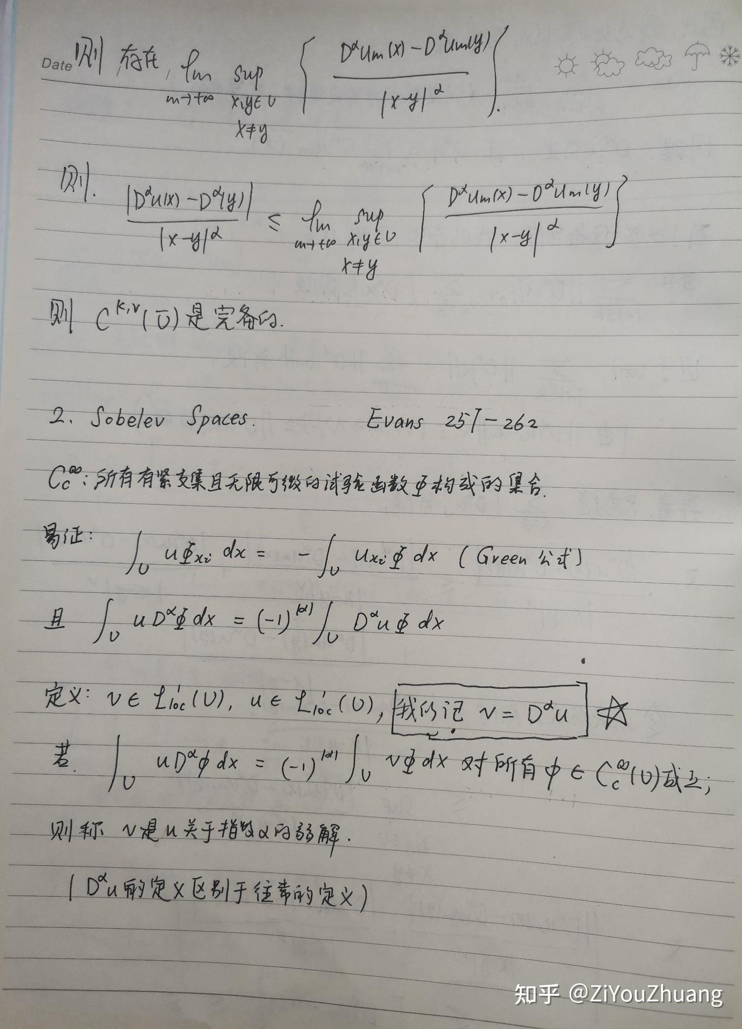 Evans第五章 Holder空间，Sobolev空间 - 知乎