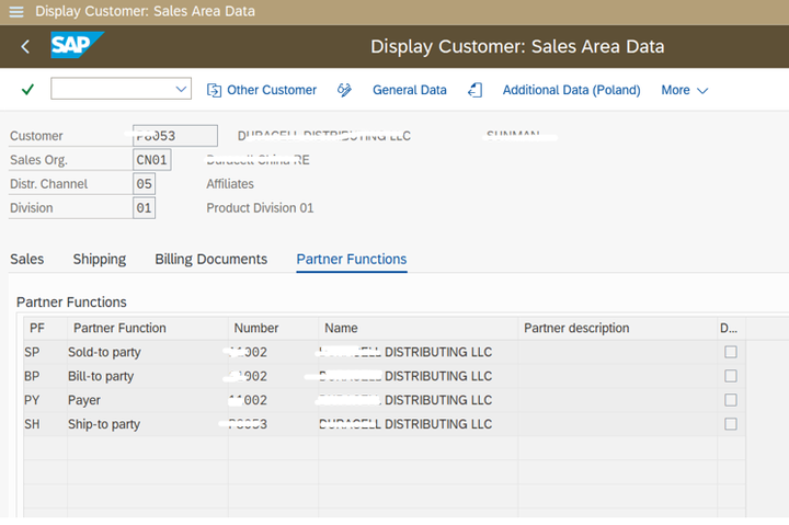 SAP SD 客户主数据里的Partner Function的一个奇怪现象 - 知乎