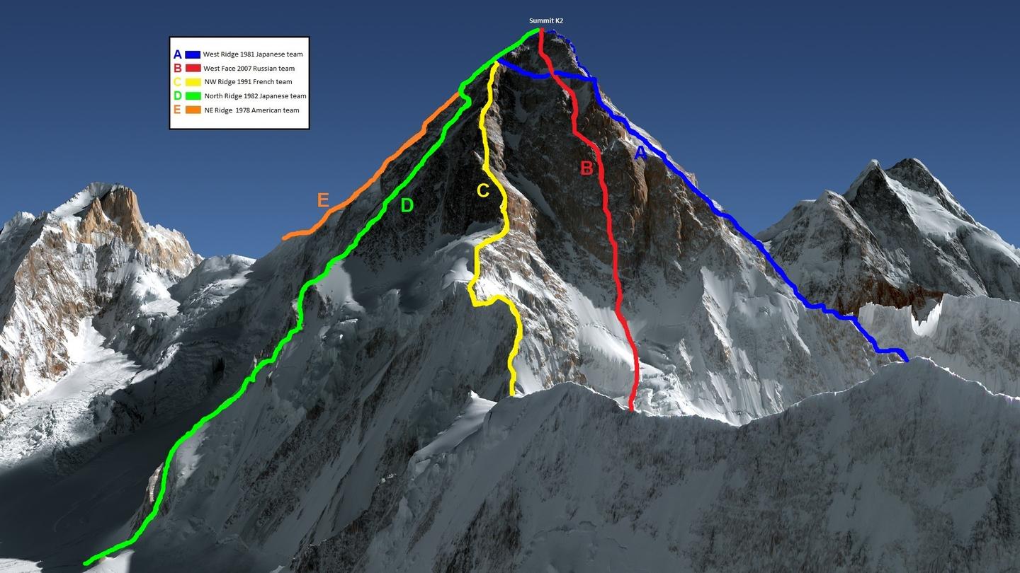 乔戈里峰 / K2（第三部分：攀登路线与困难、电影、灾难）- 辽观搬运的中英文维基百科词条 - 知乎