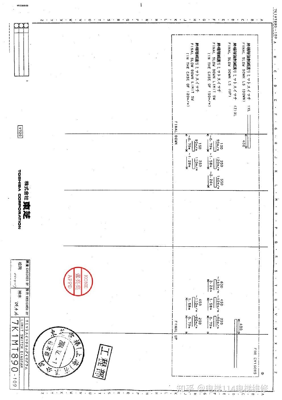 东芝CV320电梯电气原理图接线图 - 知乎
