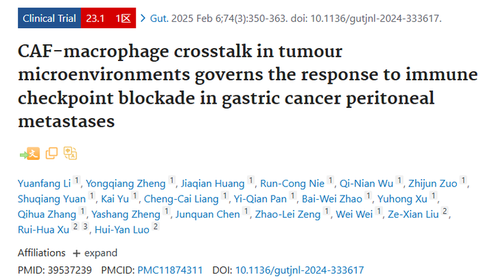 破译胃癌腹膜转移“免疫黑洞”：CAF-TAM交互轴成逆转耐药关键靶点 - 知乎