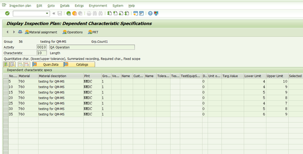 SAP QM QP03显示一个含有Multiple Specs检验特性的检验计划 - 知乎