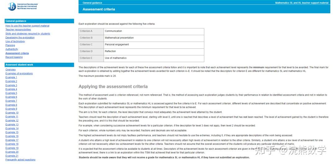 IBDP 阶段数学 IA 评分标准全解析 - 知乎