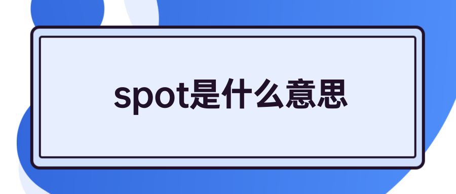 spot是什么意思 - 知乎