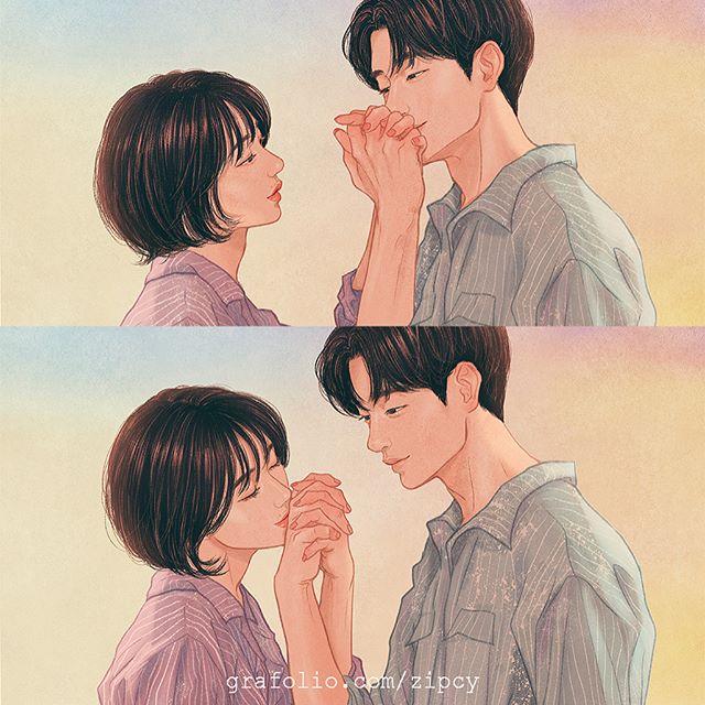 情人节特别篇！韩国插画师zipcy-触动情欲末梢的绝美插画 - 知乎