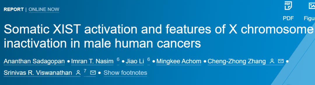 Cell Systems | 男性癌症中体细胞XIST激活和X染色体失活的特征 - 知乎