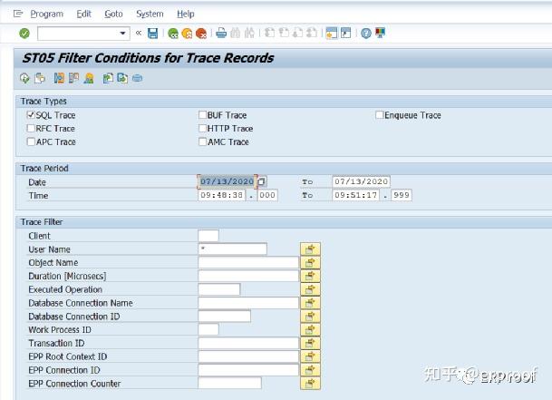 SAP ST05追踪找表 - 知乎
