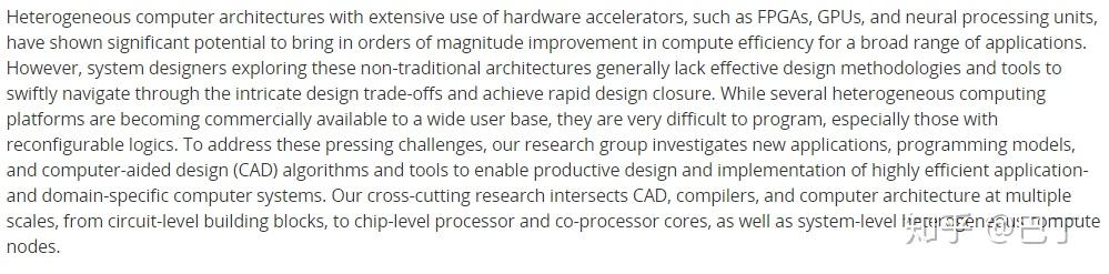 [团队][Zhiru Zhang][Cornell University] - 知乎