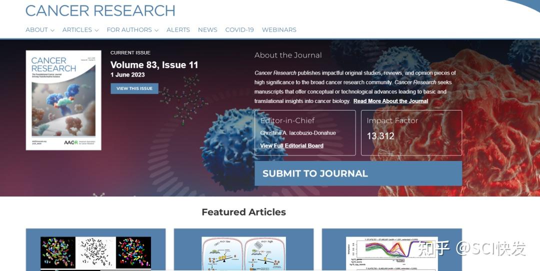 sci快发 | Cancer Research：肿瘤学TOP期刊，三个月可接收，国人友好，发文量多！ - 知乎