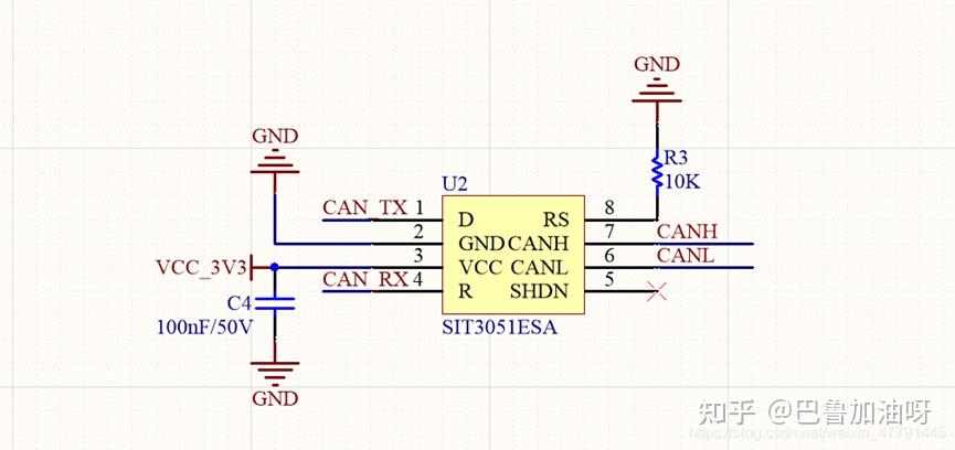 CAN总线电路设计原理图 - 知乎