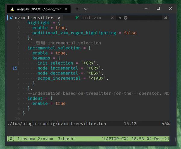 Neovim 代码高亮插件 nvim-treesitter 的安装与配置